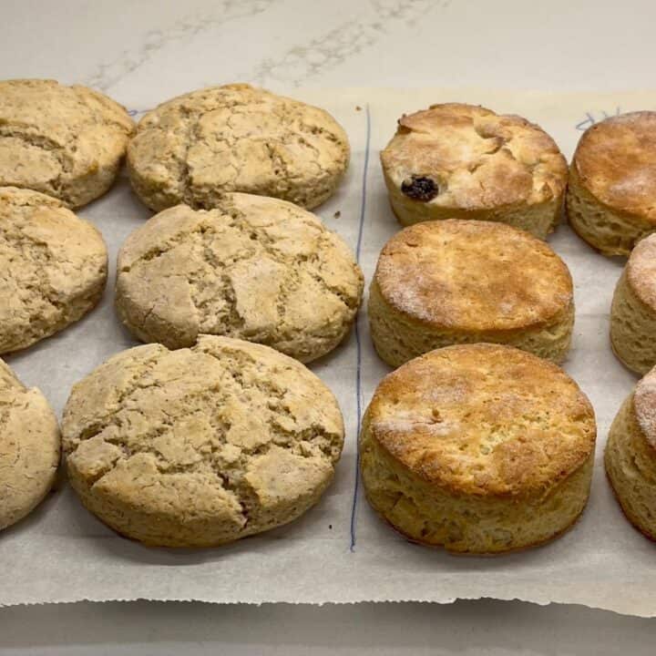 Gluten Free Tea Biscuits with Dairy Free and Raisin Options