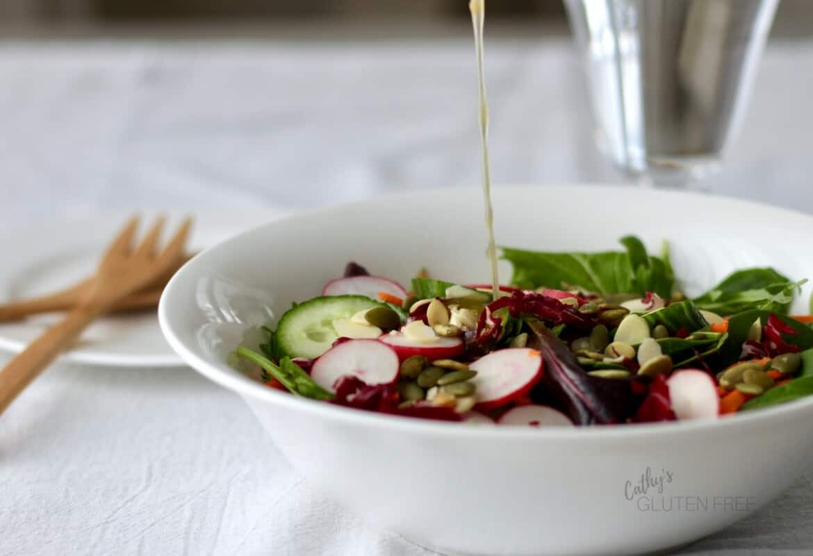 Fresh Green Garden Salad with Simple Herb Vinaigrette