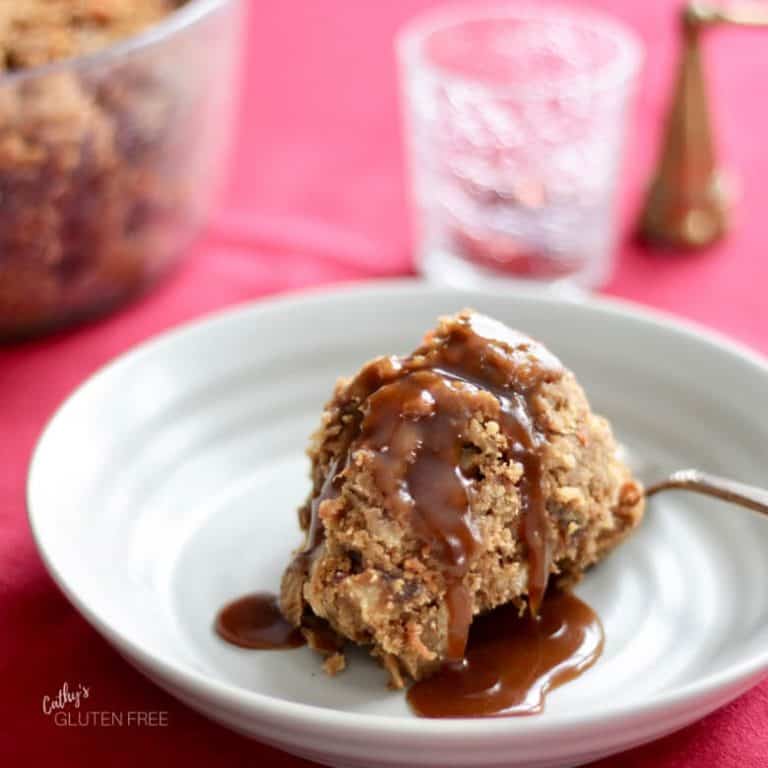 Gluten Free Carrot Christmas Pudding with Sauce - Cathy's Gluten Free