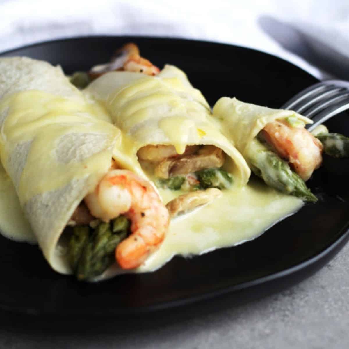 Gluten Free Seafood Crepes - Cathy's Gluten Free