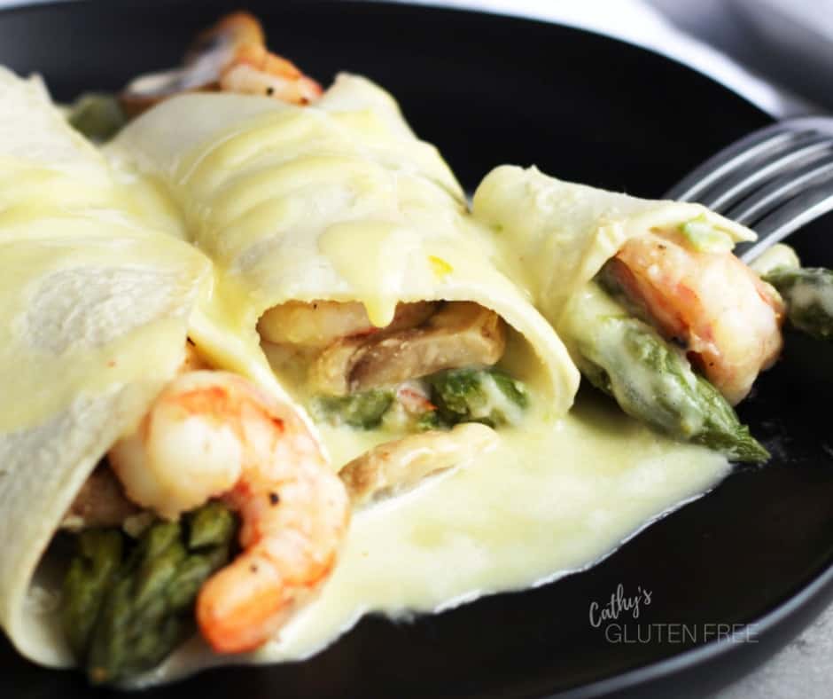 Gluten Free Seafood Crepes - Cathy's Gluten Free