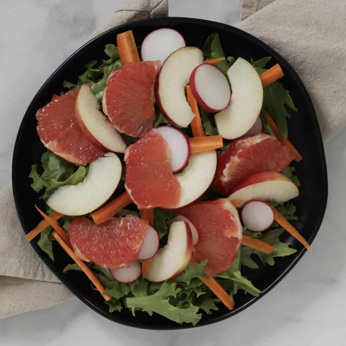 Fresh Grapefruit Salad with Apple on Greens - Cathy's Gluten Free