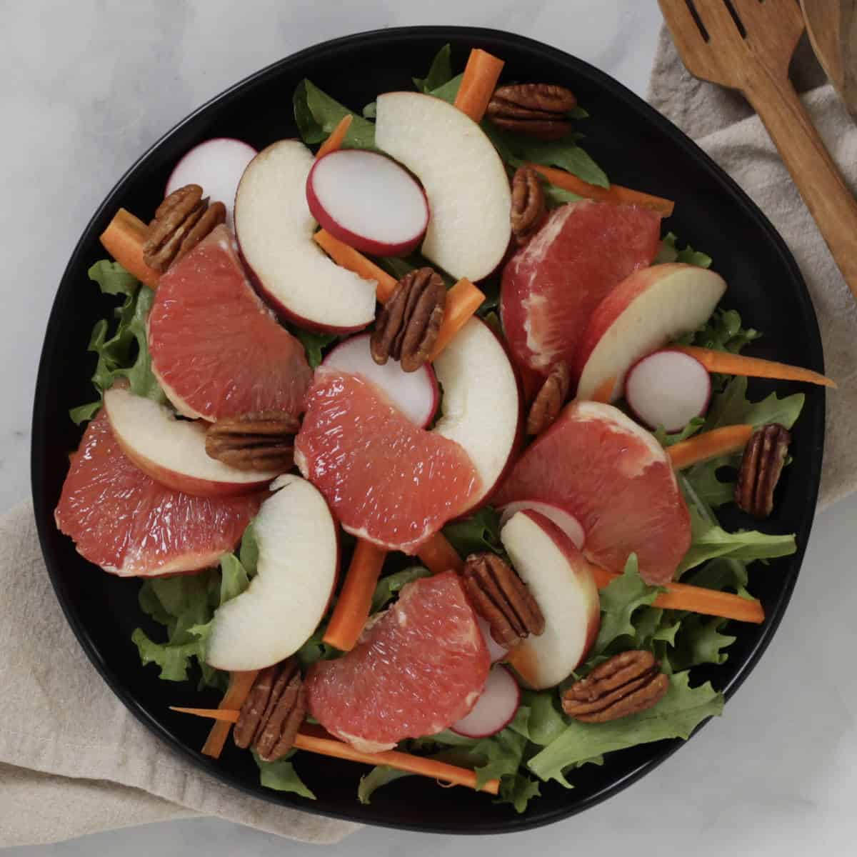 Fresh Grapefruit Salad with Apple on Greens - Cathy's Gluten Free