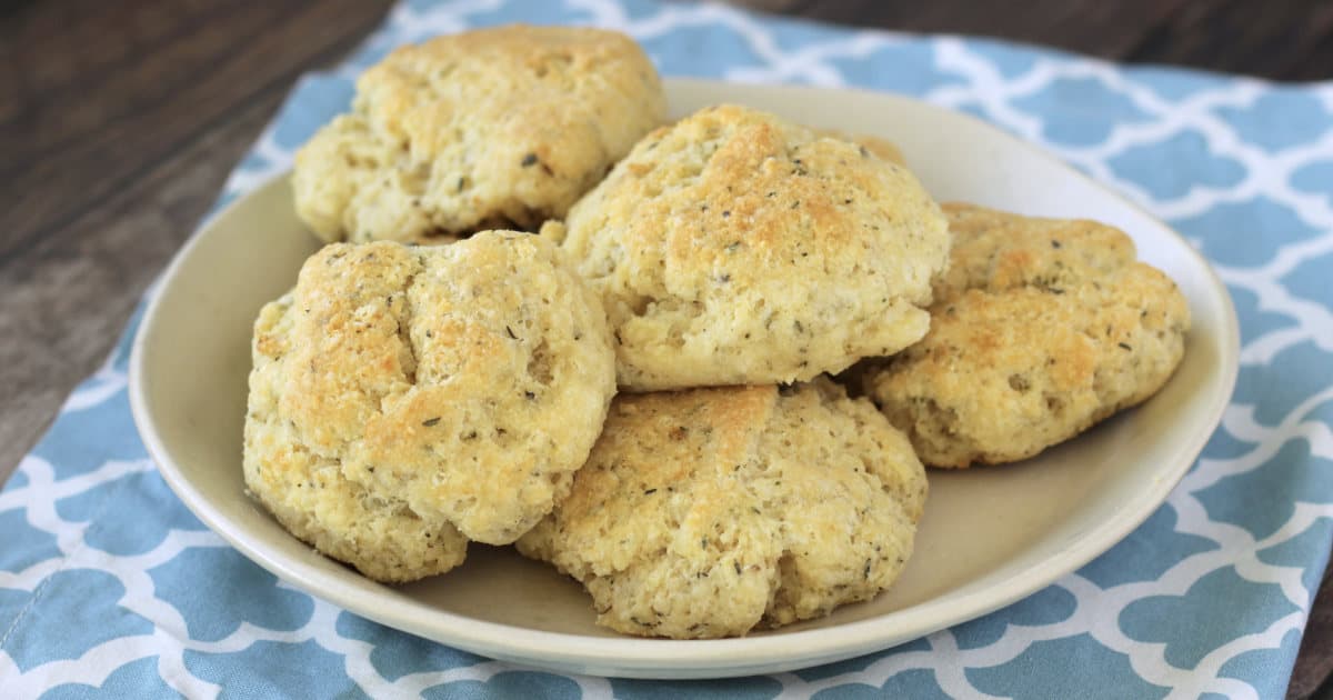 Herb Flavored Gluten Free Drop Biscuits - Cathy's Gluten Free