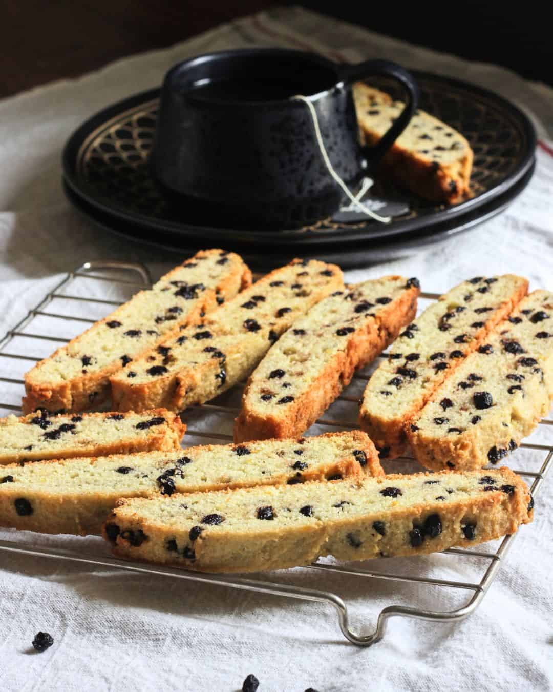 Blueberry Lemon Almond Flour Biscotti - Cathy's Gluten Free